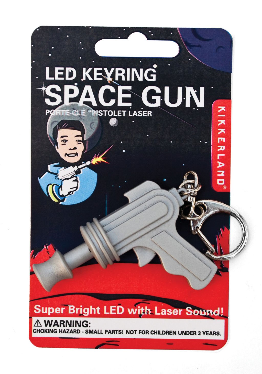 Kikkerland KRL28-CDU Space Gun LED Keychain