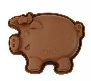 Allforhome Pig Frame Silicone Cake Baking Molds Cake Pan Muffin Cups Handmade Soap Moulds Biscuit Chocolate Making Mold Ice Cube Tray Cake Decorating DIY Molds