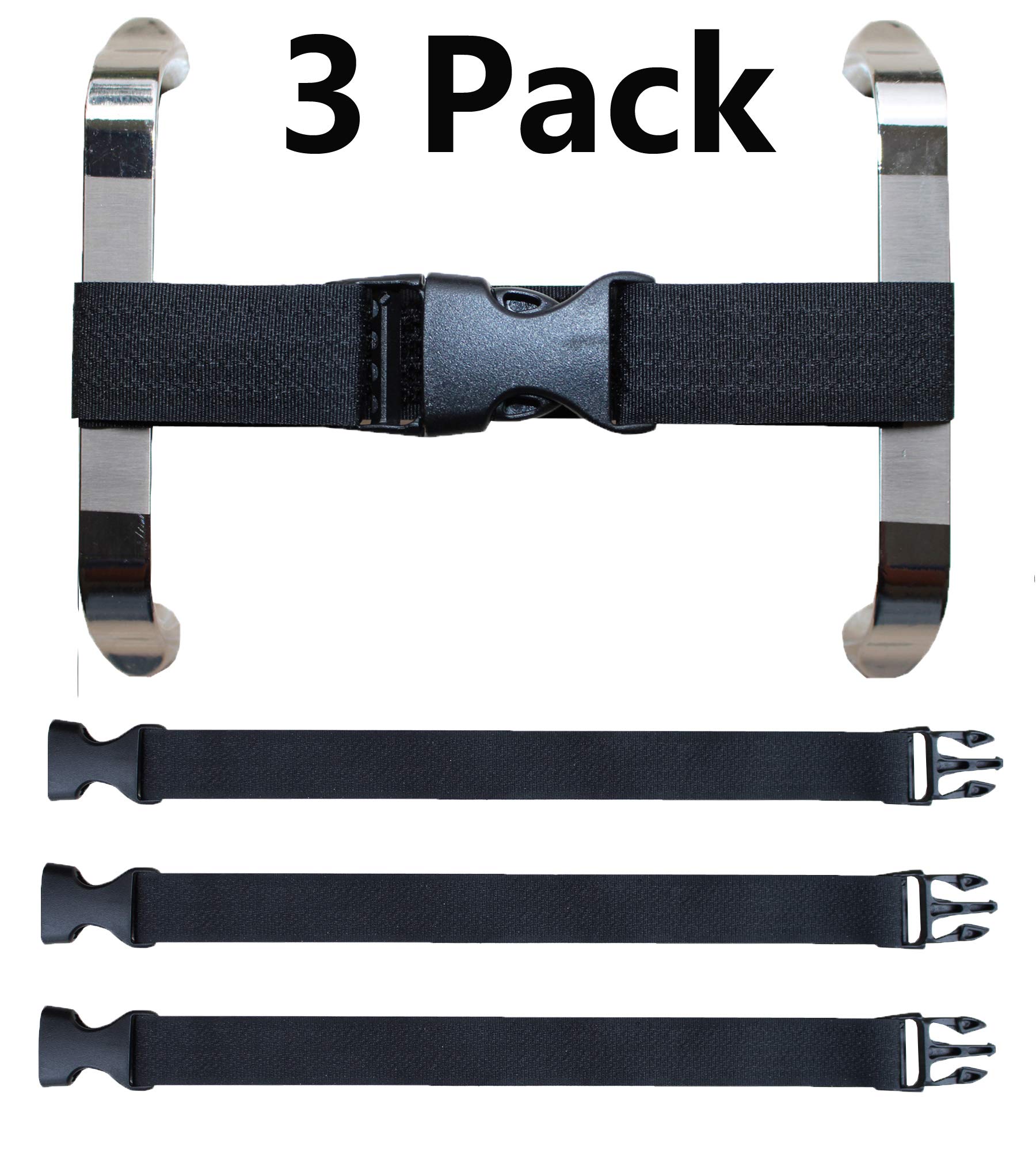 Multi-Functional Magic Buckle, Baby Safety Lock for The Door, Two-Door Refrigerator, Oven and Children's Safety Fence, Etc., or for The Fixed Baby Luggage (3 Pack Black)