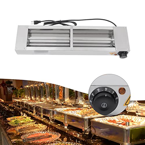 Electric Strip Heater Food Heat Lamp Overhead Food Warmer Infrared Strip Heater for Restaurants Buffets (24'')