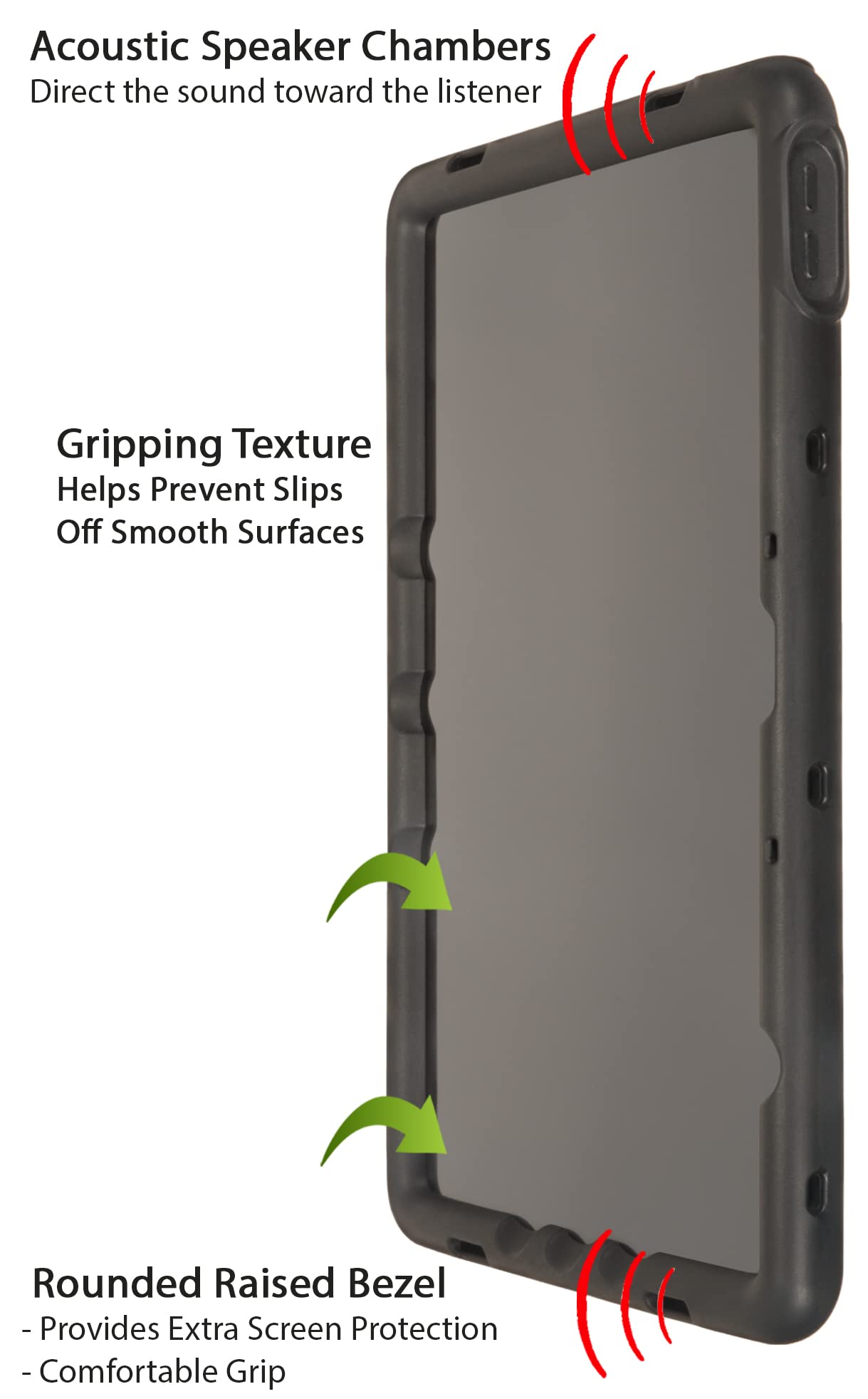 BobjGear Bobj Rugged Tablet Case for Lenovo Tab P11 (TB-J606F), Tab P11 Plus (TB-J616F) (NOT for P11 2nd Gen TB350FU) 11.0 Kid Friendly (Bold Black)