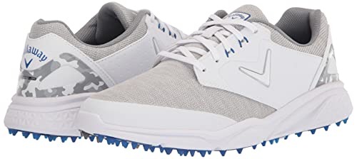Callaway Men's Coronado v2 SL Golf Shoe, White/Grey, 11