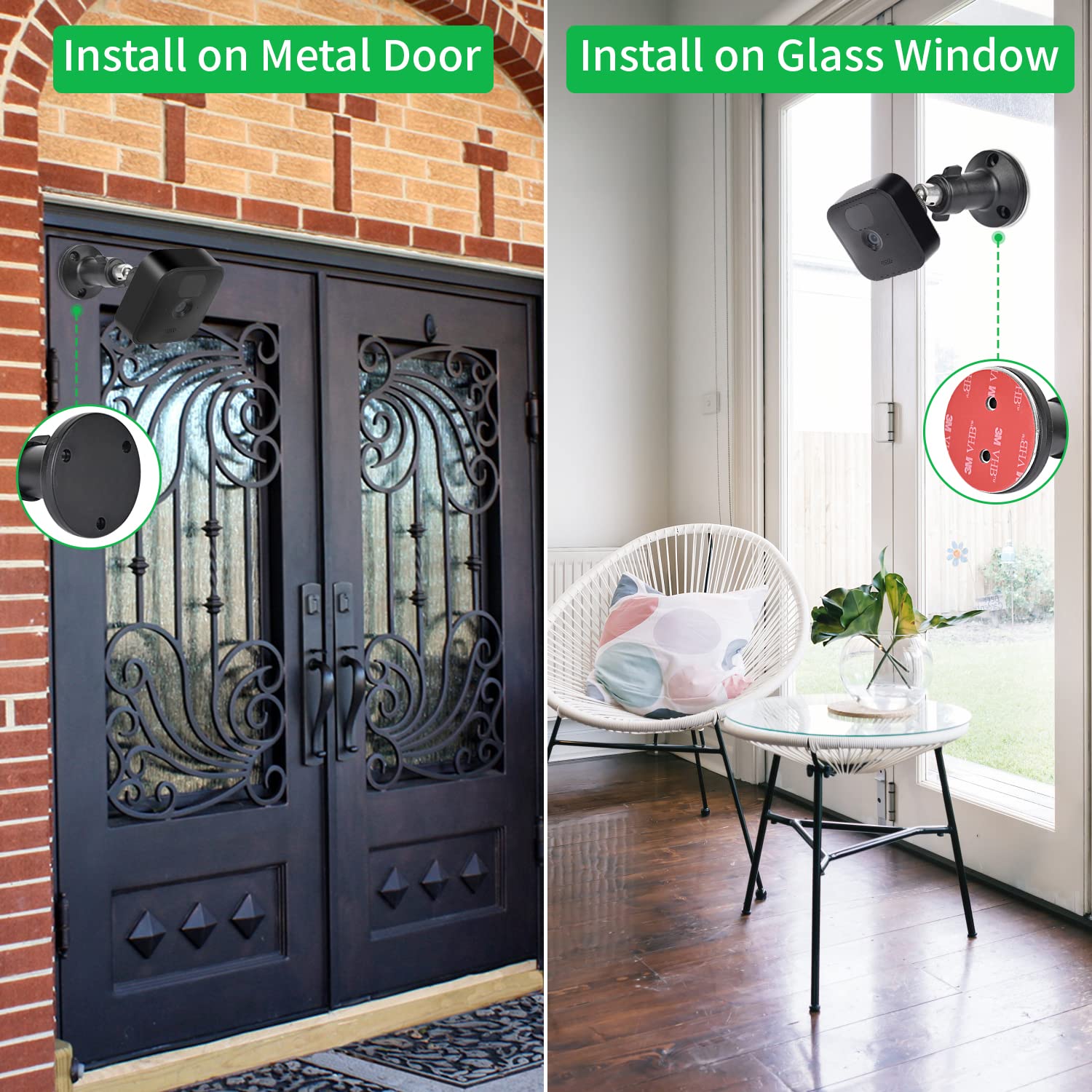 ALERTCAM 2Pack Magnetic Wall Mount for All-New Blink Outdoor/Indoor Camera, Blink XT / XT2, Blink Mini, Attach Your Blink Camera to Steel or Any Magnetic Surfaces with No Tools or Screws