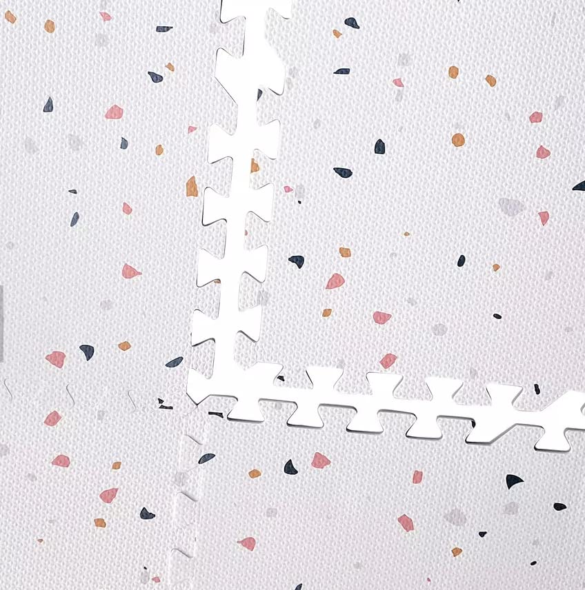 Baby Foam Play Mat 4'x6' (Pink Multi Terrazzo) Non Toxic, Foam, BPA Free, No Odor, Water Resistant, can be Combined to Make Larger