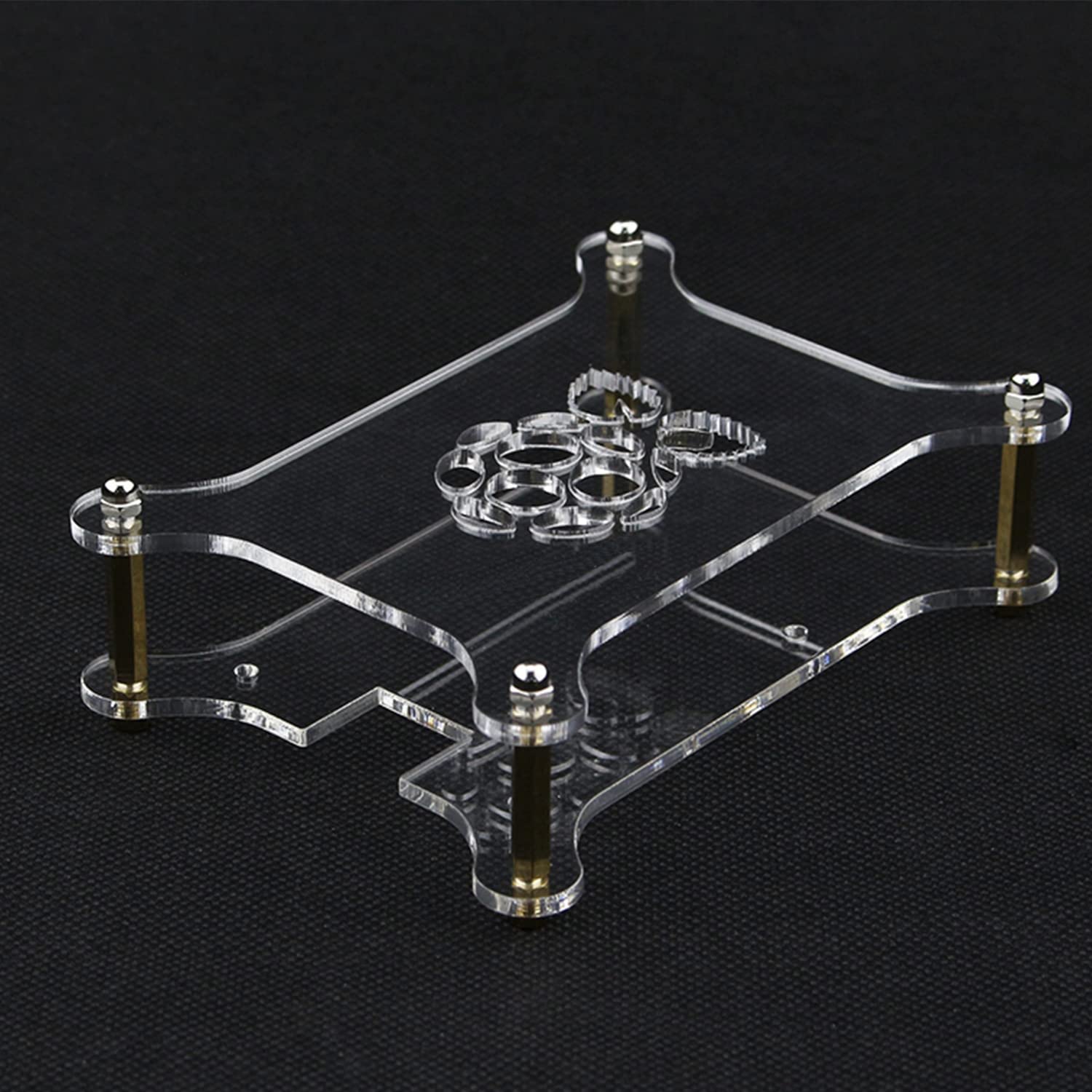 Yahboom Raspberry Pi 5 4B 3B+ 3B 2B B+ Cluster Case 6-Layers Acrylic Dog Bone Plate Stack Clear Case Box Enclosure Case