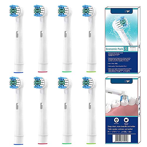 WuYan Toothbrush Heads for Oral B Electric Toothbrush, 8 Pack Replacement Toothbrush Heads,Compatible with Professional Care 1000 3000 5000 7000,Triumph,Advance Power etc