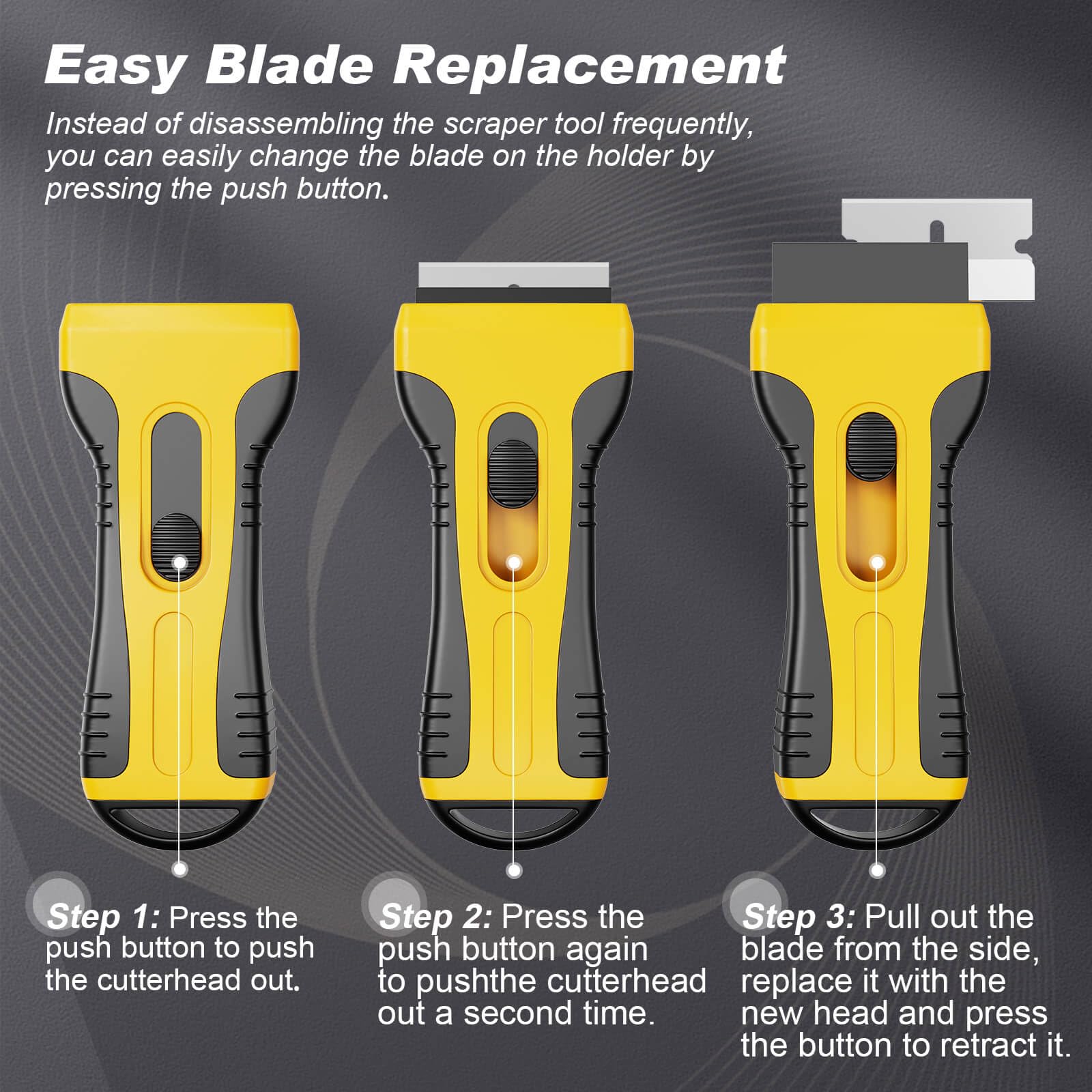 Rerdeim Razor Blade Scraper Tool With 20pcs Extra Blades, Razor Scraper For Cleaning Glass,Stove Top, Cooktop, Window, Oven, Paint, Sticker, Tile, Non Scratch