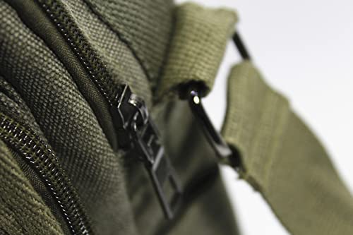 CR Canvas Small messager Mini shoulder bag Travel purse with strap adjustable cellphone key bag (Army green) sling bag everday use bag with slutch and eaphone line hole on the bag