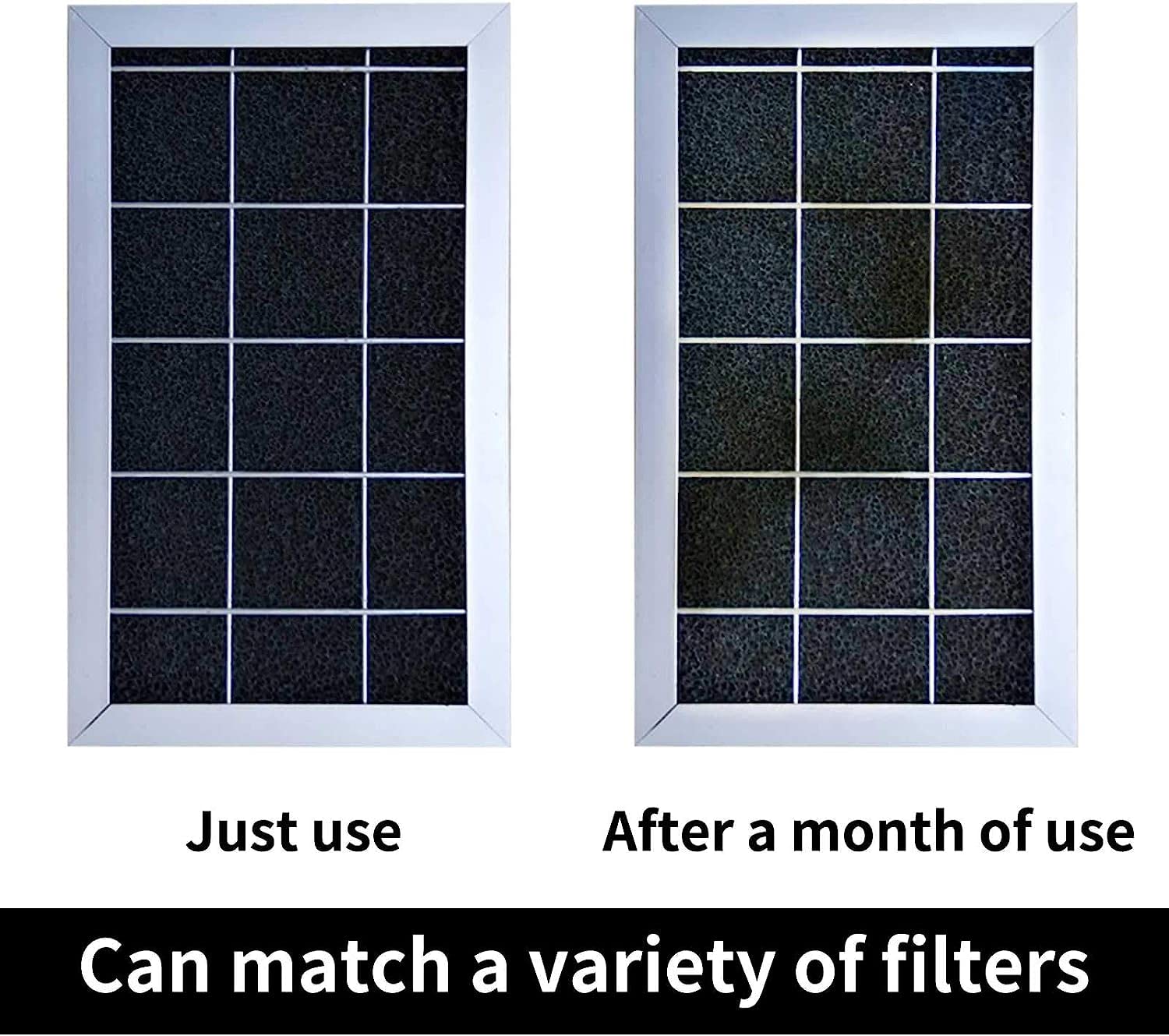 99JGDAX Carbon Fabric Filter Replacement Cut To Fit Charcoal Hepa AC Vent Filter Activated Carbon Air Filter Fabric Sheet Carbon Pad 16 x 48 inch