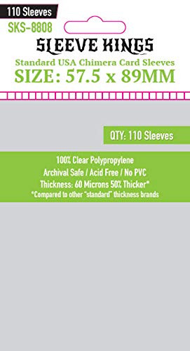 Sleeve Kings Standard USA Chimera Card Sleeves 57.5 X 89 mm (4x110 Pack, 440 Sleeves)