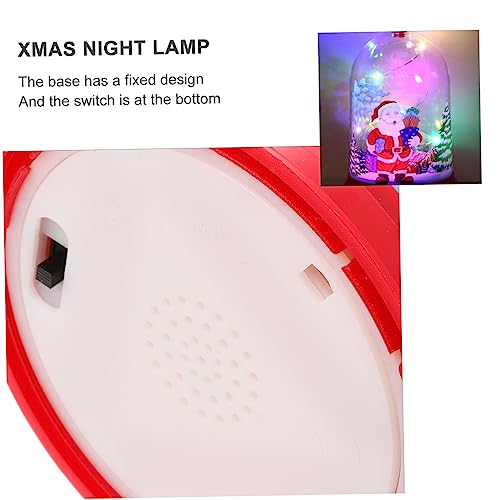 Gadpiparty Christmas Glow Night Lights Christmas Snow Globes Mini Christmas Tree Kids Decor Christmas Candle Lantern Xmas Party Bag Filler Light up Snow Globe Lantern Xmas Table Lamp Desktop