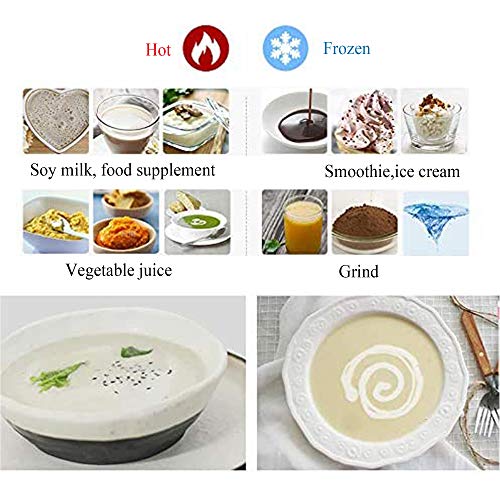 Huanyu Countertop Blender 68 oz 2200W with Speed Control Timer for Fruit Smoothie Ice Soy Milk Hot Soups Frozen Desserts Crush Mix Home Commercial G1100 2L (110V, Red)