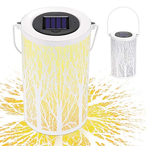 ALLOMN Solar Lamp, Solar Lantern Lamp Garden Home Decoration Outdoor Projection Lights Waterproof Garden Path Hanging Lights, Automatic Brightness Adjust & Auto ON/Off (Forest Projection)