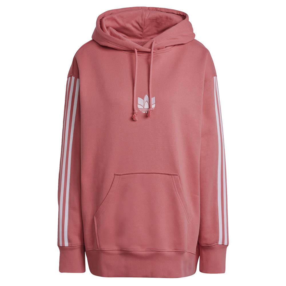 adidas 3-D Trefoil Oversized Hoodie Hazy Rose XS