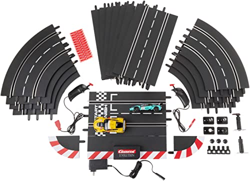 Carrera Evolution 20025240 Super Cars Analog Electric 1:32 Scale Slot Car Racing Track Set - Includes Two 1:32 Scale Cars & Two Dual-Speed Controllers Ages 8+