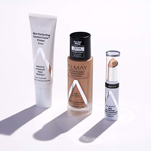 Almay Concealer, Face Makeup, Full Coverage Concealer, Matte Finish, Oil Free, Hypoallergenic-Fragrance Free, Dermatologist Tested, 120 Light, 0.08 Oz