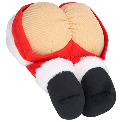 Actaday ZZ0609 Xmas Christmas Cute Butt Throw Pillow Fluffy Santa Claus Butt Appearance Pillow for Neck Support Cushion Travel