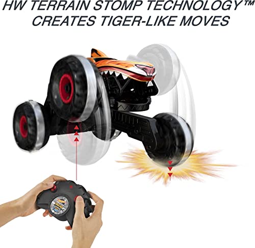 Hot Wheels Rc Monster Trucks Unstoppable Tiger Shark in 1:15 Scale, Remote-Control Toy Truck with Terrain Action Tires