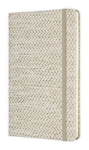 Moleskine Limited Collection Blend Textile Notebook, Hard Cover, Large (5" x 8.25") Ruled/Lined, Beige, 240 Pages (8053853600103)
