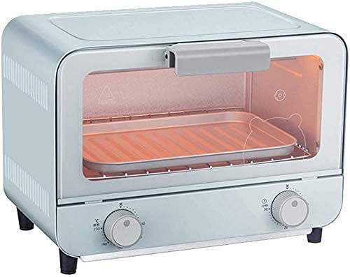 9L Mini Oven,Adjustable Temperature 60-230 ℃ and 30 Minutes Timer Multifunctional Home Baking Oven Baking Cake Convection Countertop Toaster Oven (Blue) (Blue)