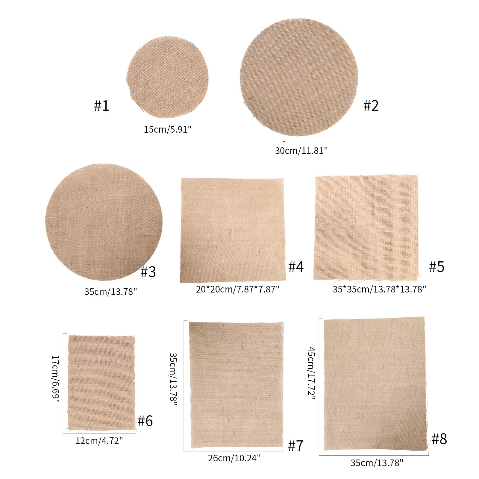 5 Pcs Linen Jutes Placemat Vintage Burlap Teas Cup Mat Natural Place Mats Small Kitchen Dining Table Mat Durable Teas Cup Plates Mats