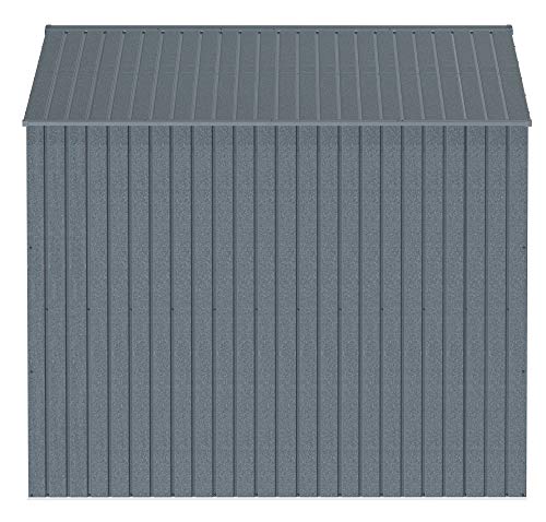 Arrow Shed Elite 10' x 8' Outdoor Lockable Steel Storage Shed Building, Anthracite