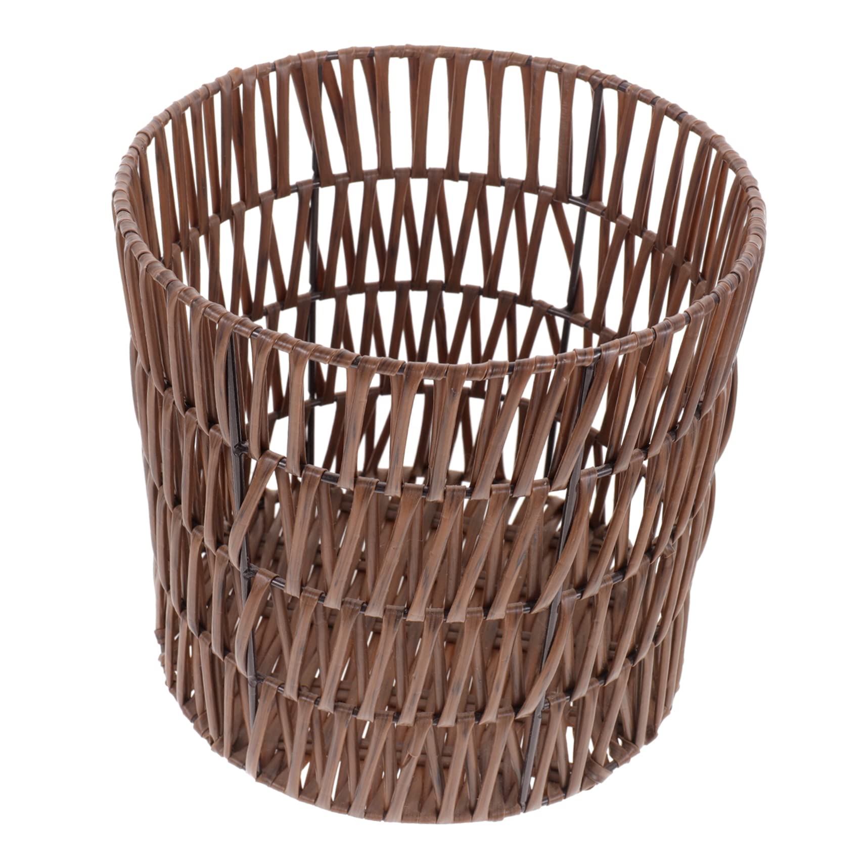 Amosfun 2pcs Hollow Storage Basket Rolling Laundry Hamper Wastebaskets Waste Basket Laundry Basket Wicker Laundry Hamper Basket Nursery Storage Bins Easter Towel Basket Baby Iron Handmade
