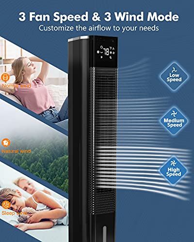 Evaporative Air Cooler, 3-IN-1 Multifunctional Air Cooler Fan, Air Cooler for Room, 4 Modes, 12H Timer, 90° Oscillation, 1.3 Gal Water Tank, Remote Control, 4 Ice Packs, 42" for Room Home Office
