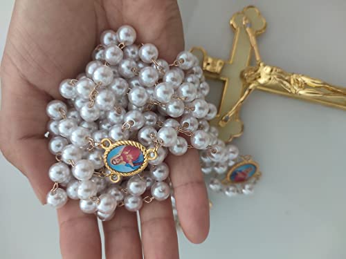 Catholic Wedding Lasso Rosary with Jesus Christ and Virgen Wedding Lasso Catholic Set Lasso for Wedding Ceremony Lazos para bodas de iglesia para novios Lazo para Boda