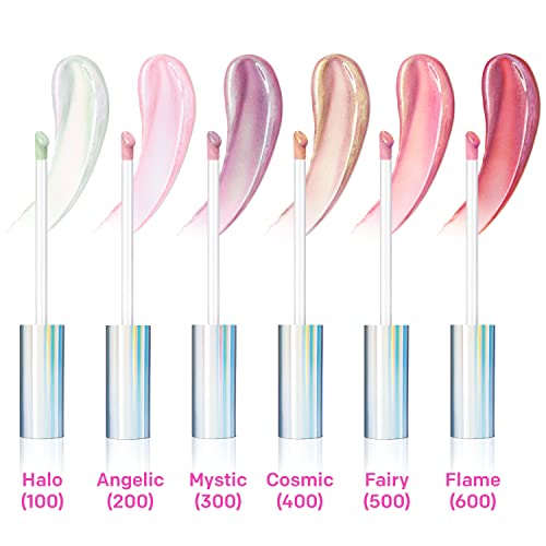 Almay Lip Gloss, Non-Sticky Lip Makeup, Holographic Glitter Finish, Hypoallergenic, 200 Angelic, 0.9 Oz