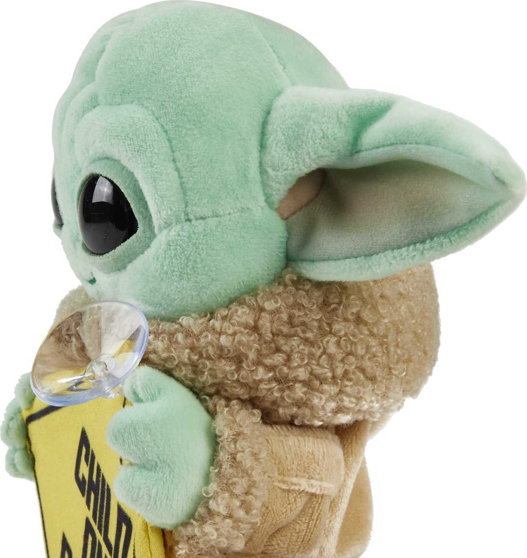 Star Wars Grogu Plush “Child on Board” Sign +Toy, 8-in Character from The Mandalorian, Soft, Collectible Cuddle Toy & Automobile Signage