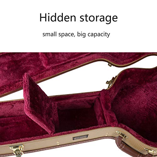 Crossrock Hardshell Arch Top wood case fits OM, Martin 000 Guitars-Vinyl Tweed(CRW600OMTW)