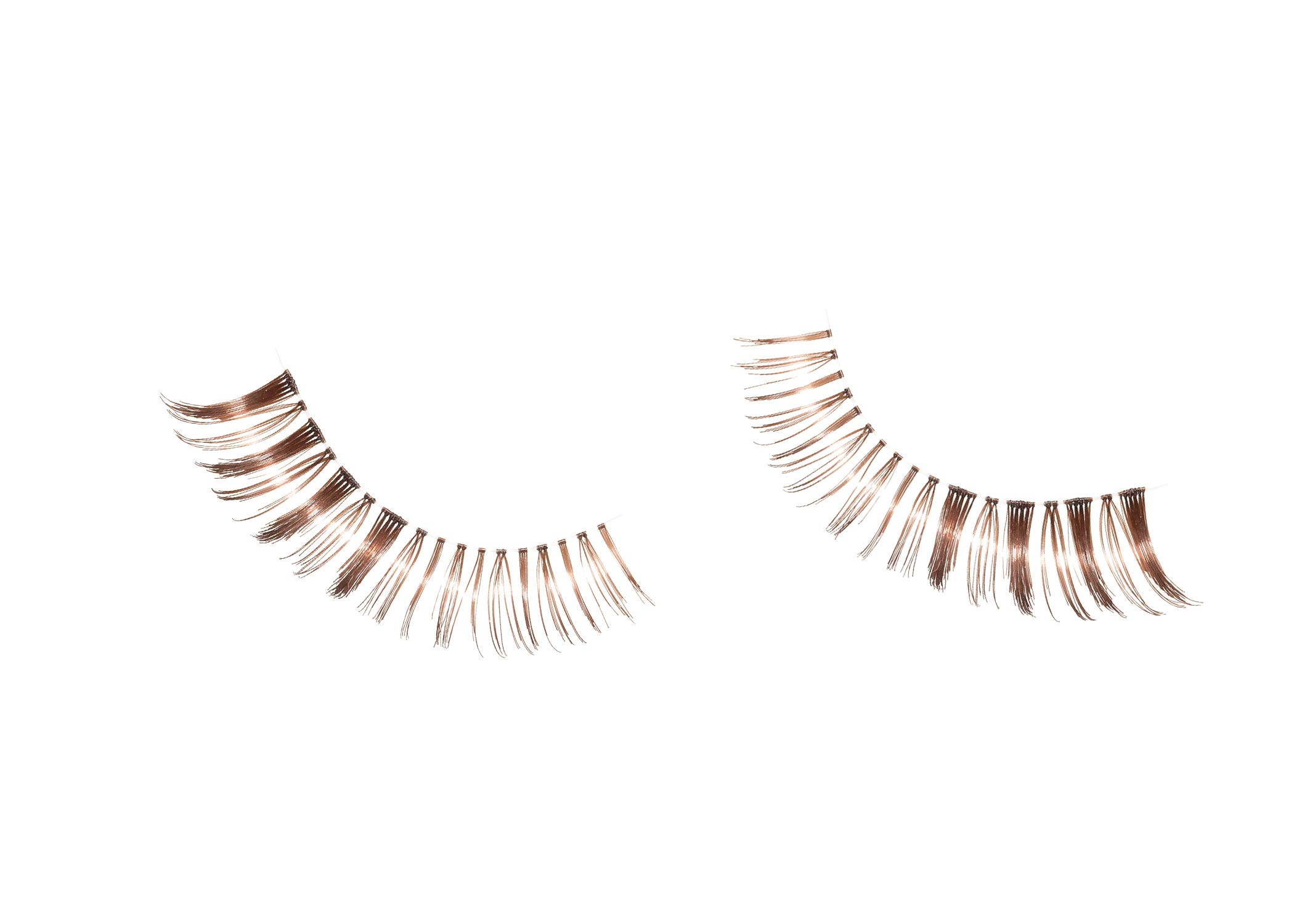 Dorisue Natural false eyelashes Brown Eyelashes 3D Light Color False Eyelashes Short Handmade lashes wispies Natural False Eyelashes Eye Makeup Fake Eyelashes 5 Pairs eyelashes pack