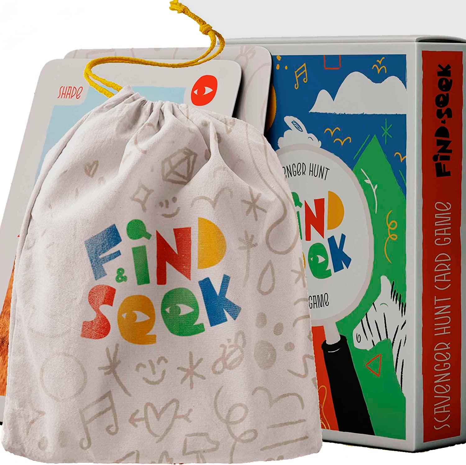 Find and Seek Scavenger Hunt Game Kids Ages 4-8 from Magma Games - Outdoor Activities for Kids Ages 4-8 - Card Based Camping Games - Charades for Kids Activities for Kids - Nature Seek & Find It Game