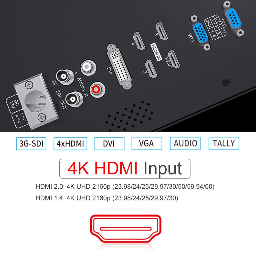 SEETEC P133-9HSD 13.3 Inch 4K HMDI Broadcast Monitor Professional LCD Director Studio Production Monitoring IPS Screen Aluminum Design