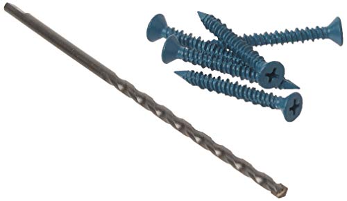 SNUG Fasteners (SNG481) 100 Qty 3/16" x 1-3/4" Flat Head Phillips Diamond Tip Concrete Screws to Anchor Masonry, Block & Brick, Count
