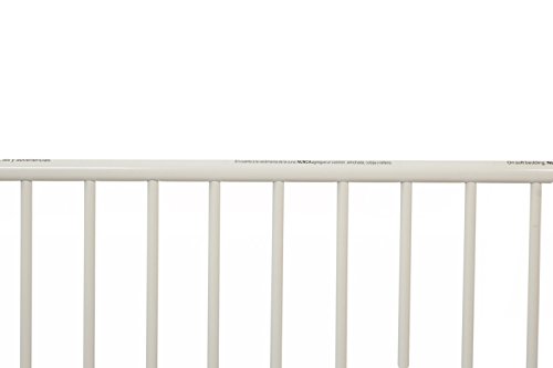 LA Baby Arched Metal Compact Crib White