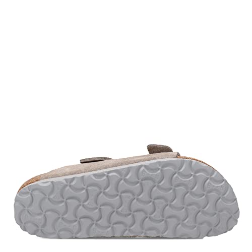 Birkenstock Women's Arizona Soft Footbed Sandals, Stone Coin, Tan, Grey, 10-10.5 Medium US