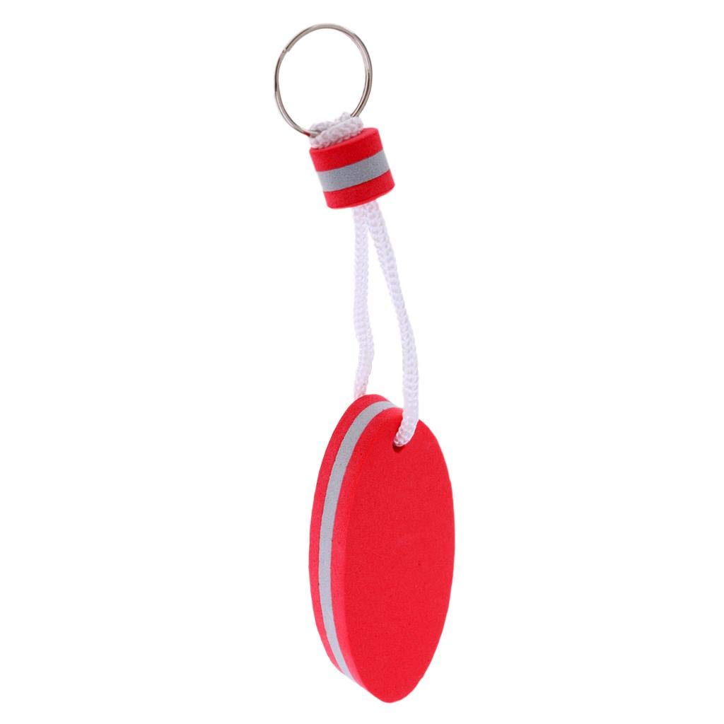 5 Pieces Durable Oval Floating Key Ring Boat Keychain Float Suit for Boating Fishing Whitewater Rafting Canoeing Sailing