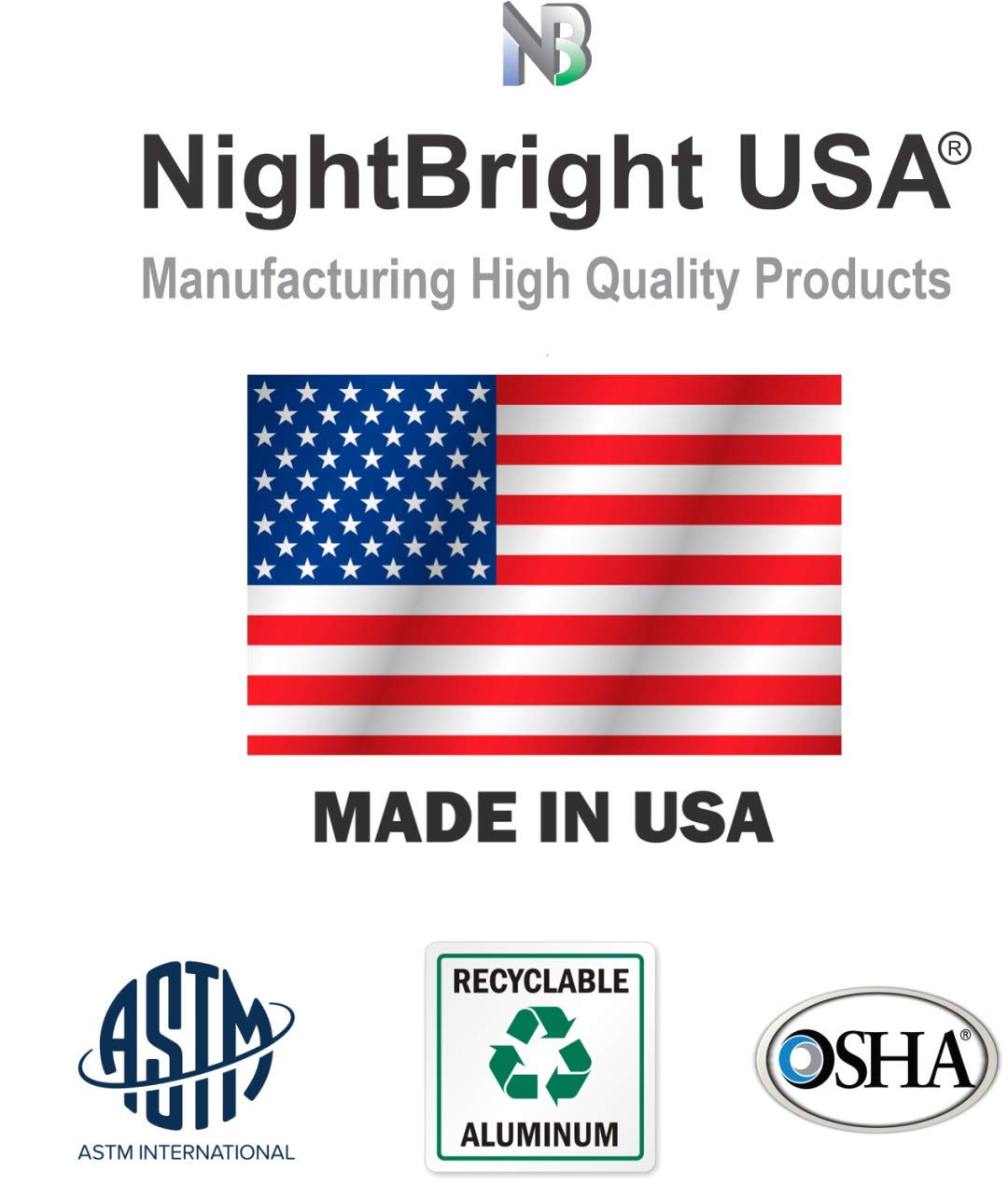 OSHA Photoluminescent Exit Sign | Pack of 2 | UV Inks on Aluminum | HEAT Resistant | COLD Tolerant | WEATHER Proof. NightBright USA Part: OCR-050 II