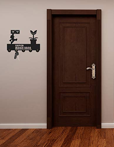 Super Mario Key Hooks-Unque Game Theme Decor Wall Hooks Heavy Duty 20LB(Max),Wall Décor,Wood Coat Hooks, Key Holder,Key Hanger for Wall、Entryway and Kitchen