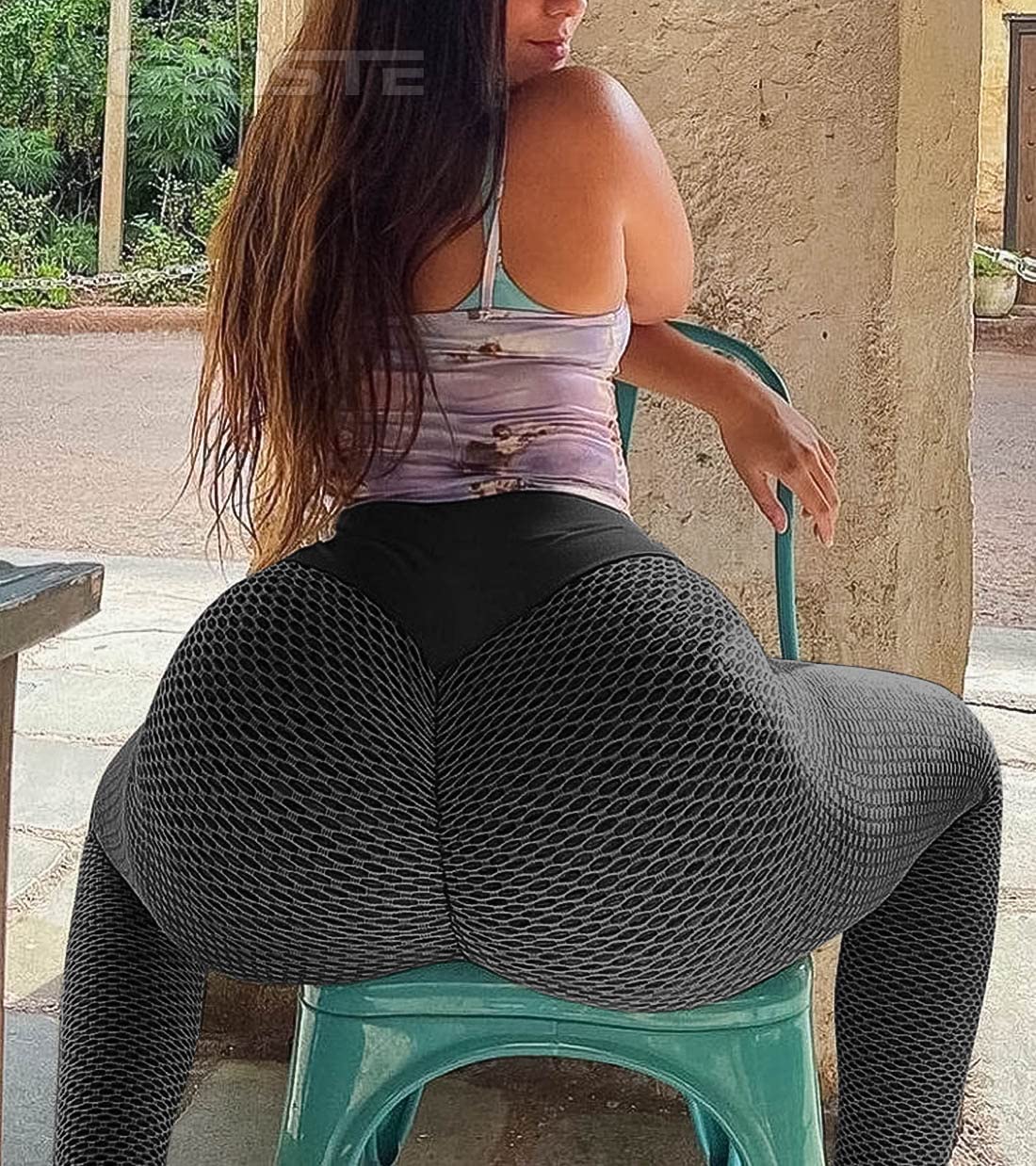 A AGROSTE Workout Leggings for Women Seamless Scrunch Butt Lifting Leggings High Waisted Tummy Control Contours Yoga Pants
