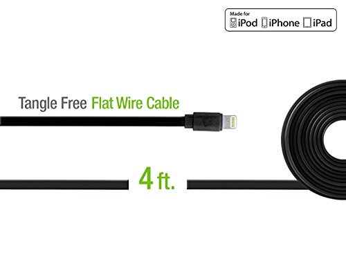 iIPhone Charging Cable, iPad Charger Cord, Lightning to USB-A Cable Compatible for Apple iPhones, iPads, iPods (MFI Certified) - 4 feet by Cellet