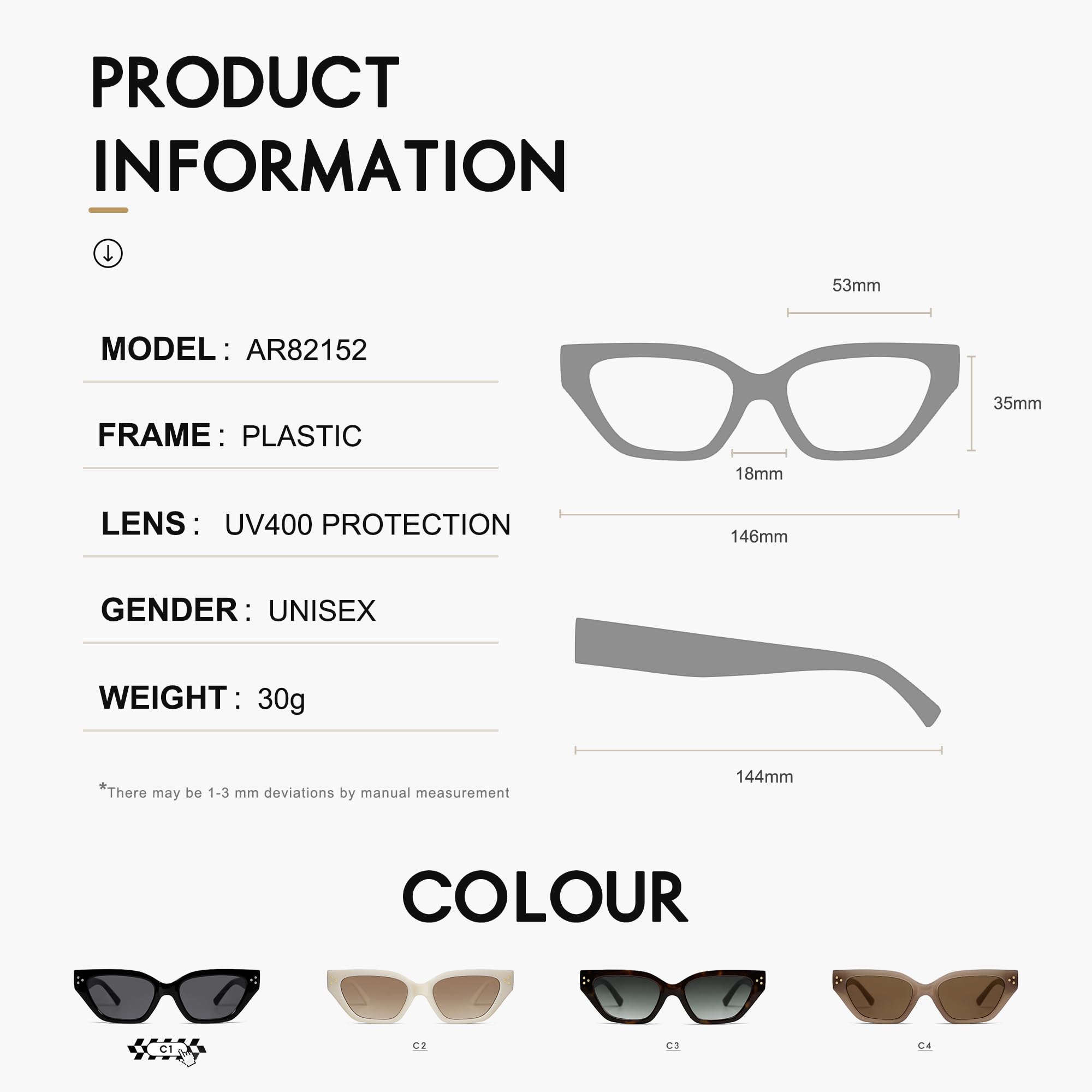 Allarallvr Rectangle Cat Eye Thin Sunglasses for Women 90s Retro Trendy Y2K Aesthetic Vintage Square Small Shades AR82152