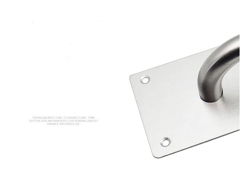 SUYA 12 Inches Push Pull Door Handles Premium Commercial Sliding Barn Door Handle Pull and Push Plate Hardware Set for Front/Back Door/Mark/Restaurant/High Traffic Areas,Satin Nickel Finished(2pcs)