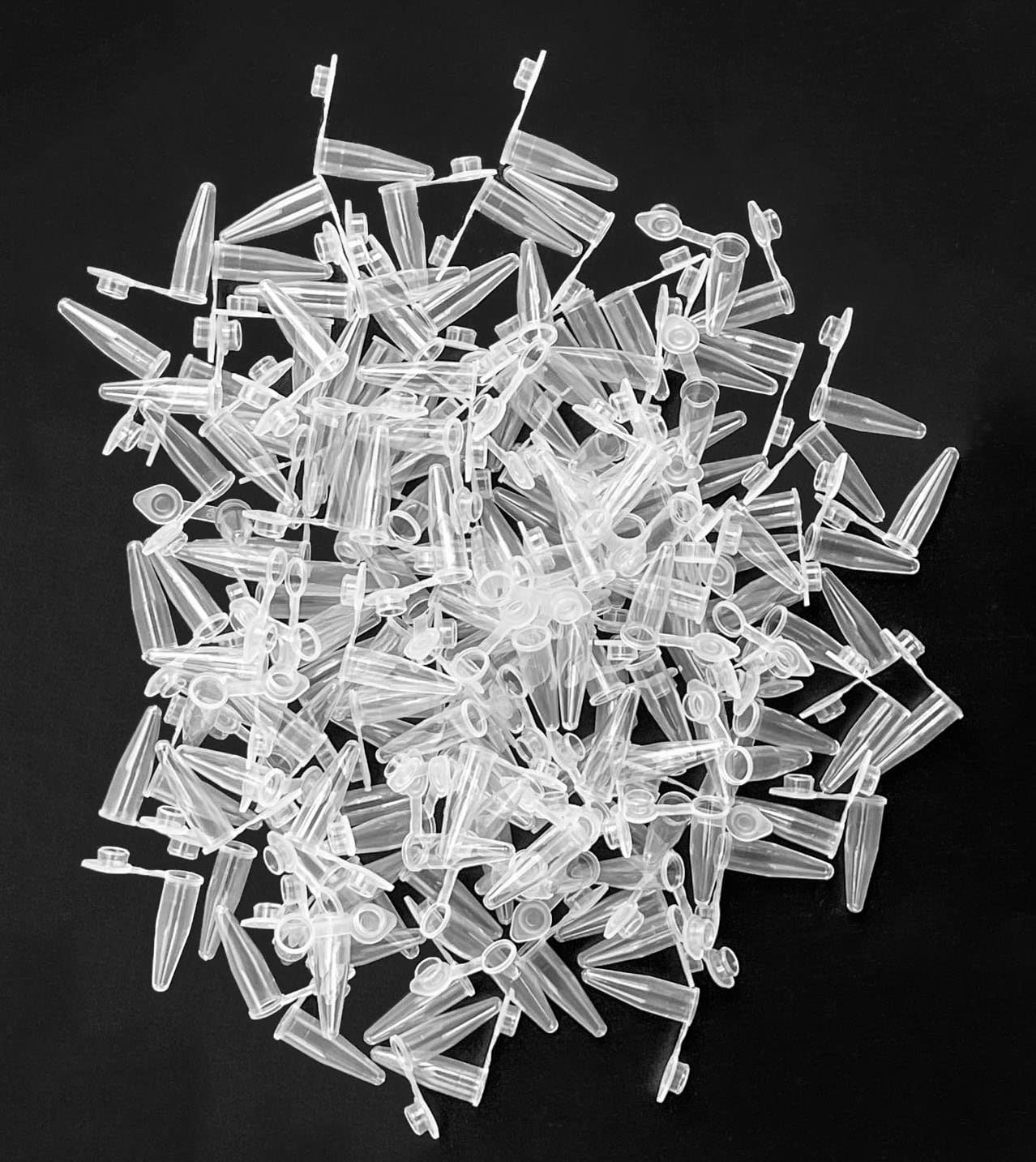 MUHWA 1000pcs PCR Tube with Flat Cap, 0.2 ml Microcentrifuge Tube, 0.2ml PCR Reaction Tube