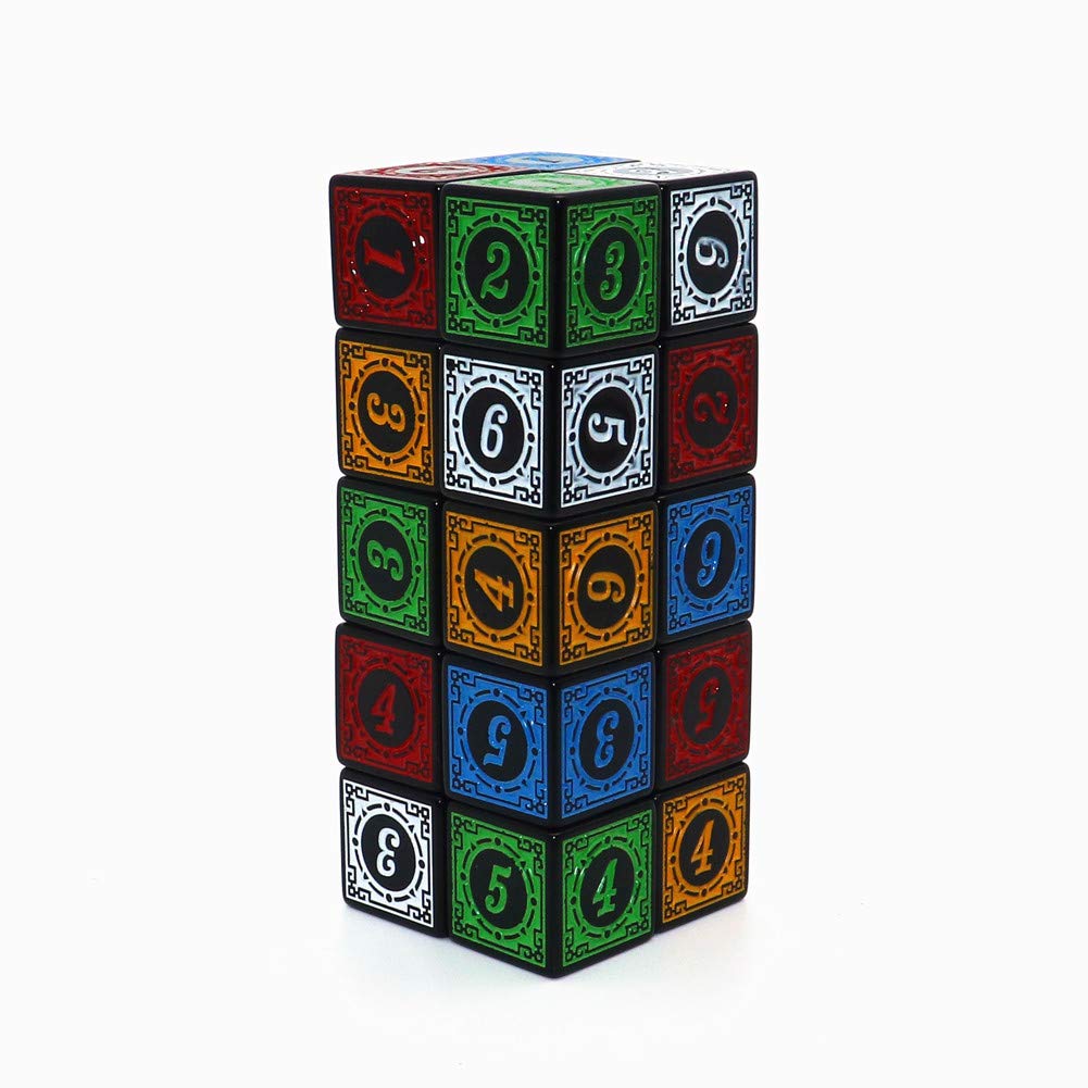 CREEBUY 16Pcs Dice Counters Token Loyalty Dice D6 Glitter Dice Cube Compatible with MTG,Magic The Gathering, CCG, Card Games Accessory(Nebula Dice)