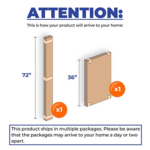 MonsterRax Overhead Garage Storage Rack - Heavy Duty Racks for Garage with 400 lb Capacity, Easy Garage Shelving, Adjustable Storage Rack, Ceiling Mount Storage Shelves 3x6 Hammertone (18"-33")