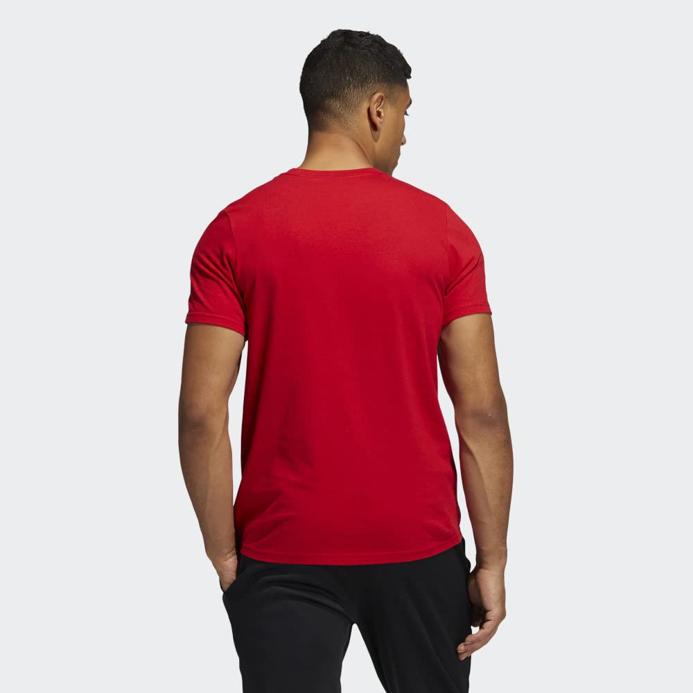 adidas Basic Badge of Sport Tee Scarlet/Victory Blue/Wonder White SM