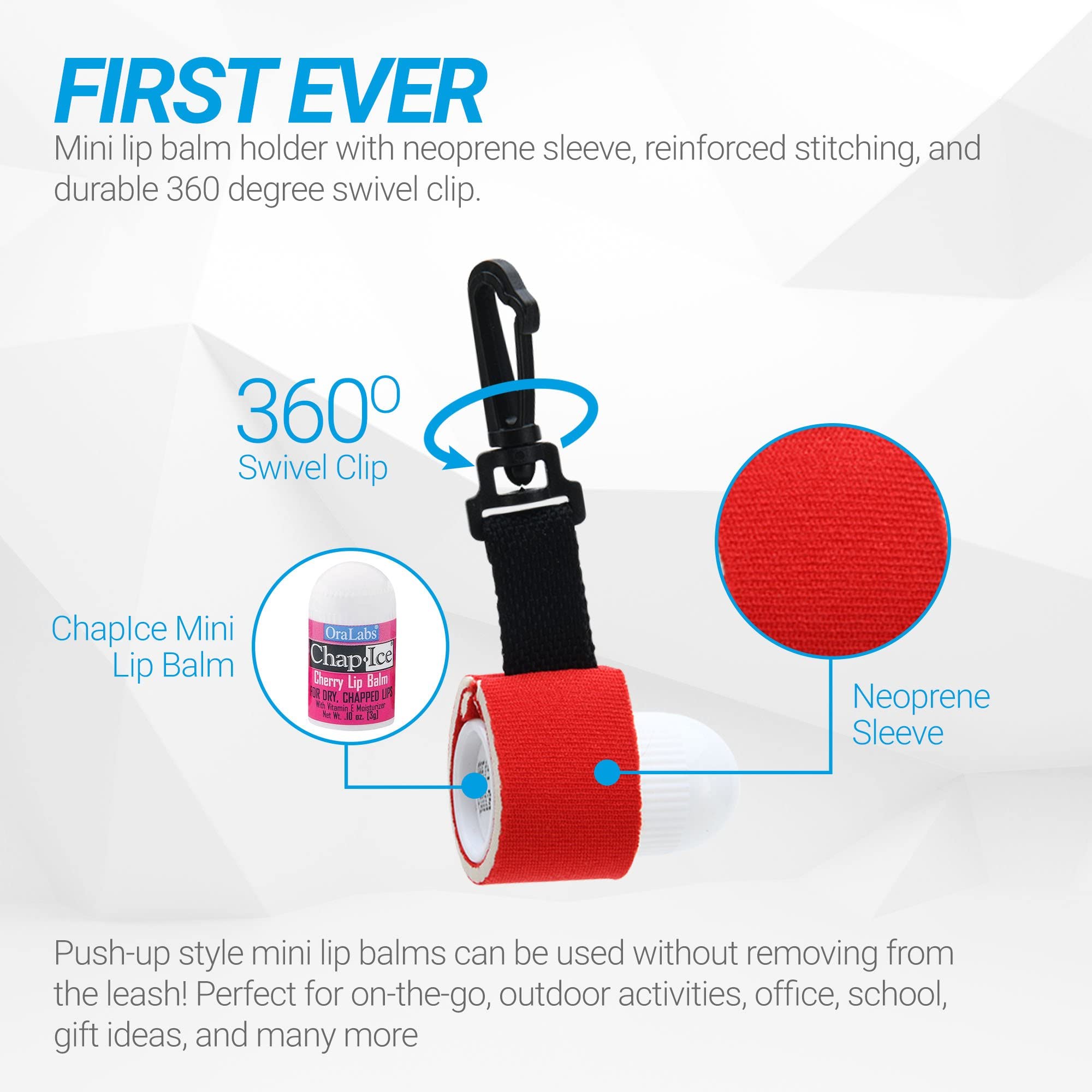 Lip NaturalsĀ® | 12-Count Assorted Mini Lip Balm with Sunscreen (SPF-15) & 1 Lip Balm Keychain | Made in USA | Lip Balm Pack with 3 Flavors: Tea Tree Mint, Vanilla Bean, & Bing Cherry (0.10oz/3g Each)